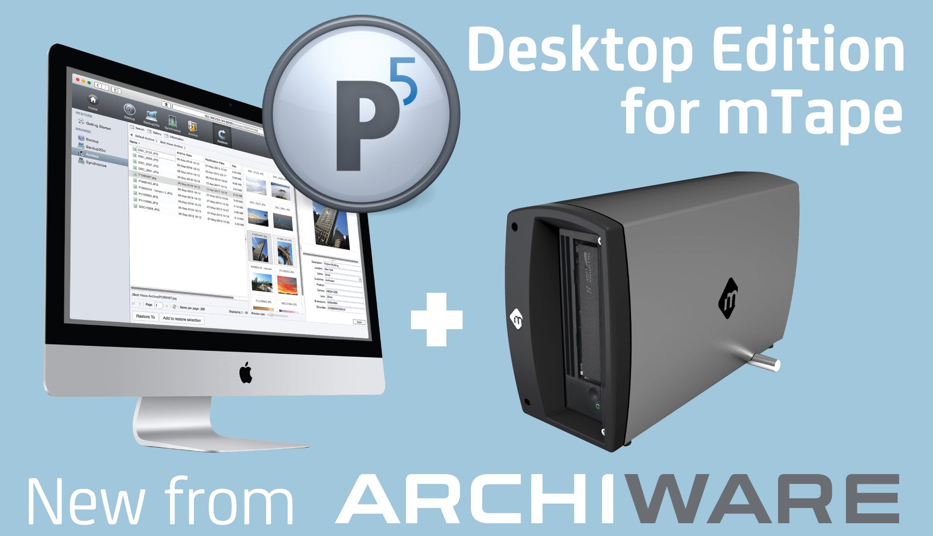 NEW - mTape/Archiware P5 Desktop Edition Bundle - mLogic