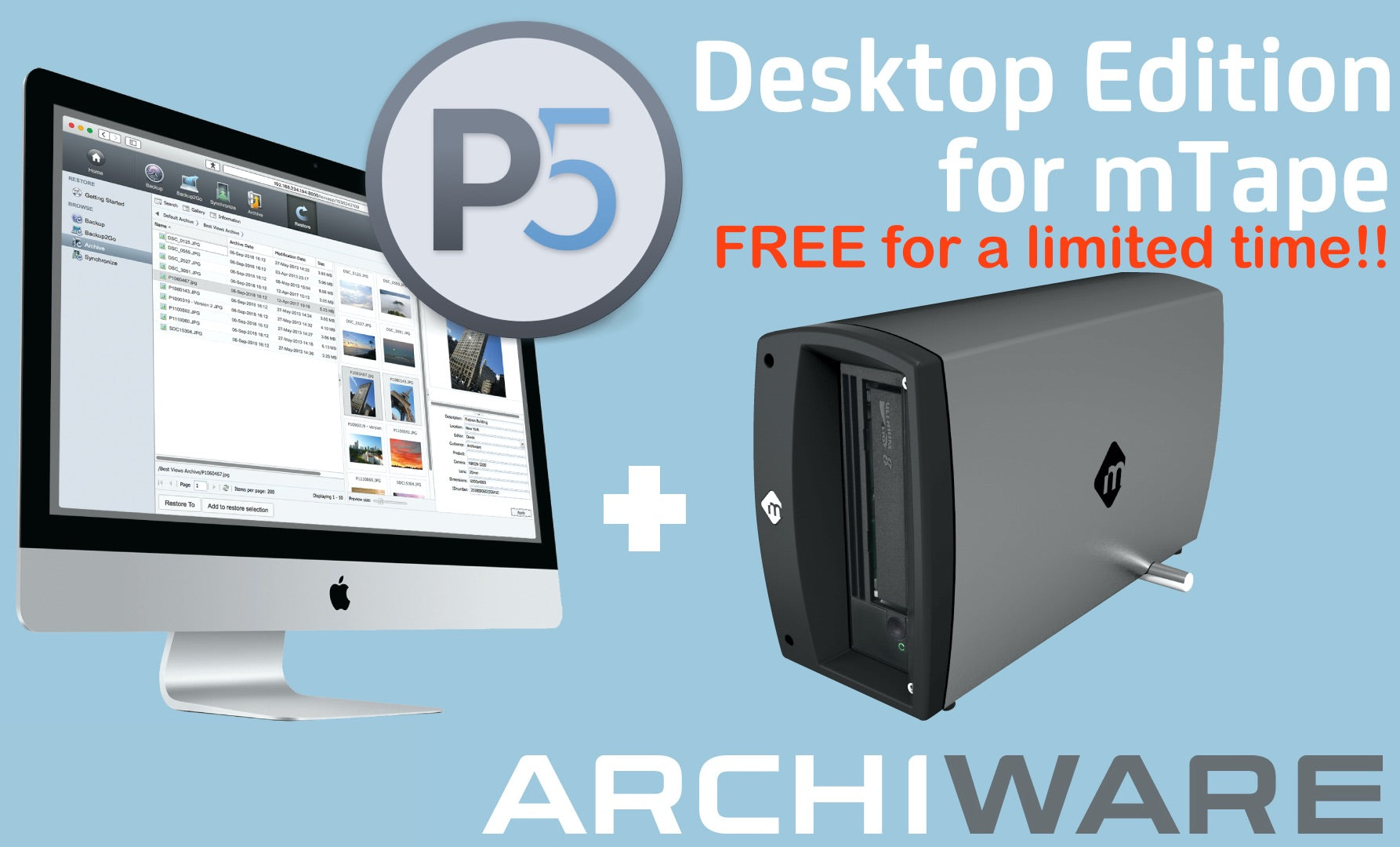 Get Archiware P5 software for FREE and a discount on mTape! - mLogic